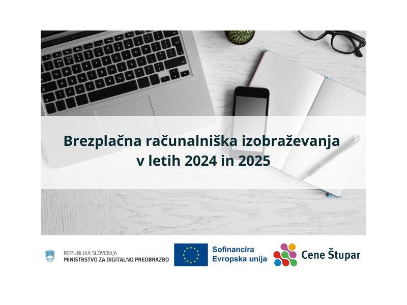 Brezplačna računalniška izobraževanja v letih 2024 in 2025