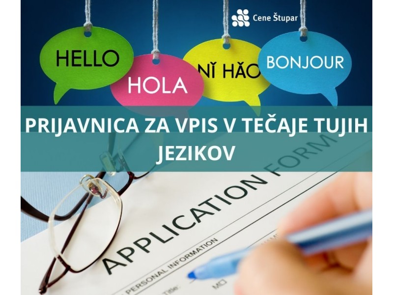 PRIJAVNICA ZA VPIS V TEČAJE TUJIH JEZIKOV